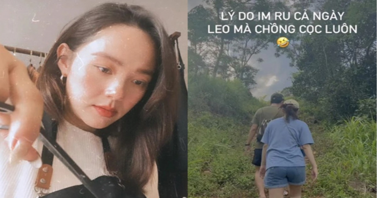 Minh Hằng vác bụng bầu leo núi, phản ứng của ông xã khiến dân mạng bất ngờ