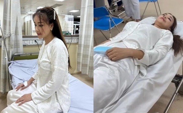 Rộ ảnh ca sĩ Maya tiều tụy, kiệt sức cấp cứu, mặt bầm tím vì chồng ...